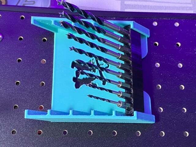 3D print Bit Holder Holder for peg board・Cults