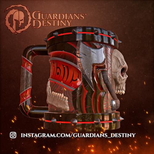 3D file Warrior Orc Mug ☕ ・Model to download and 3D print・Cults