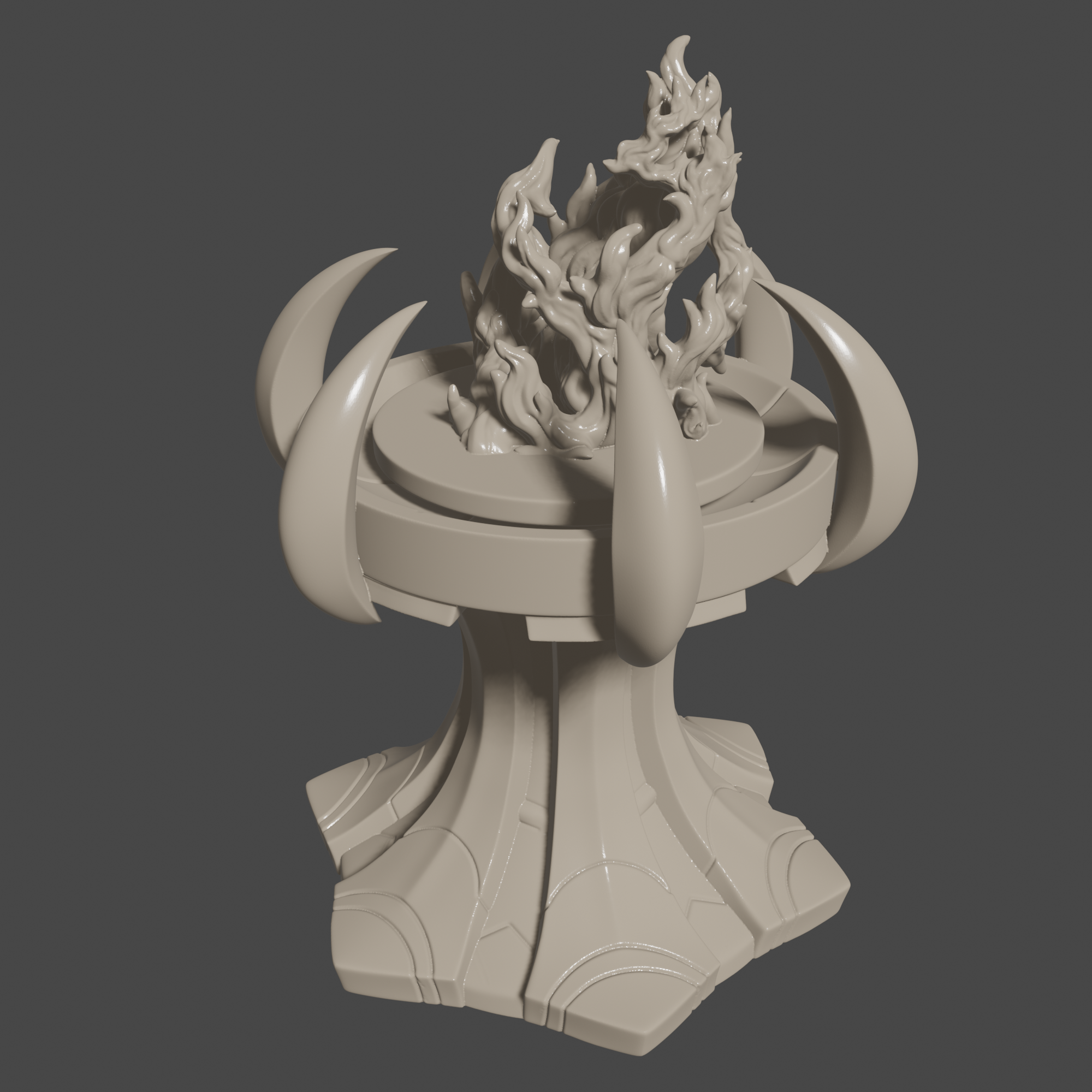 STL file Demon Altar + Torchs 🎲 ・3D printable model to download・Cults