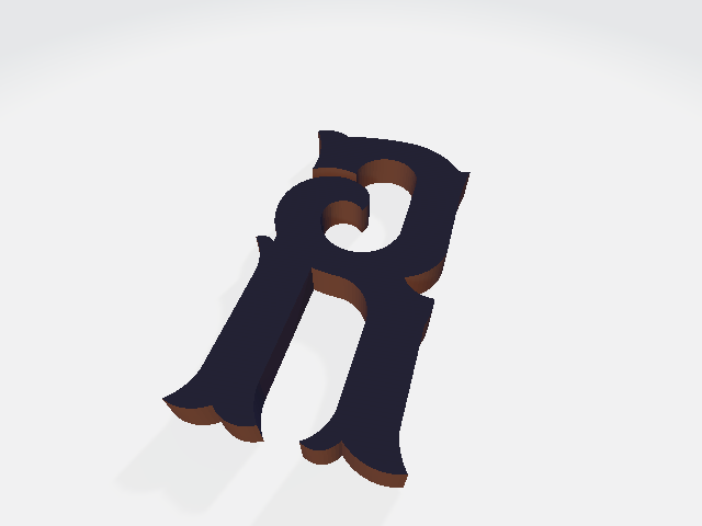 🏠 Letter R・Free STL File for ・Cults