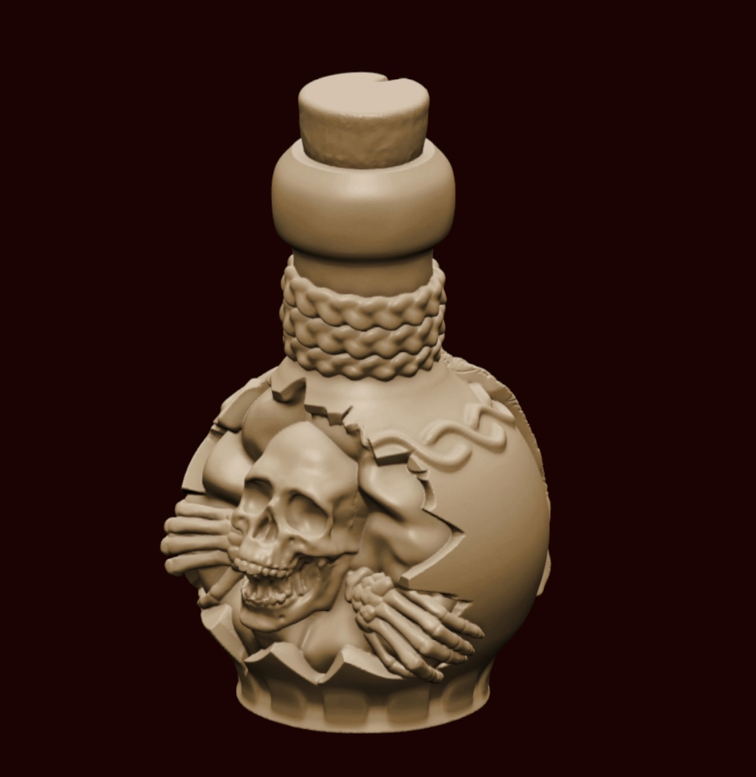 STL file Evil bottle (candle) 🍾 ・3D printable model to download・Cults