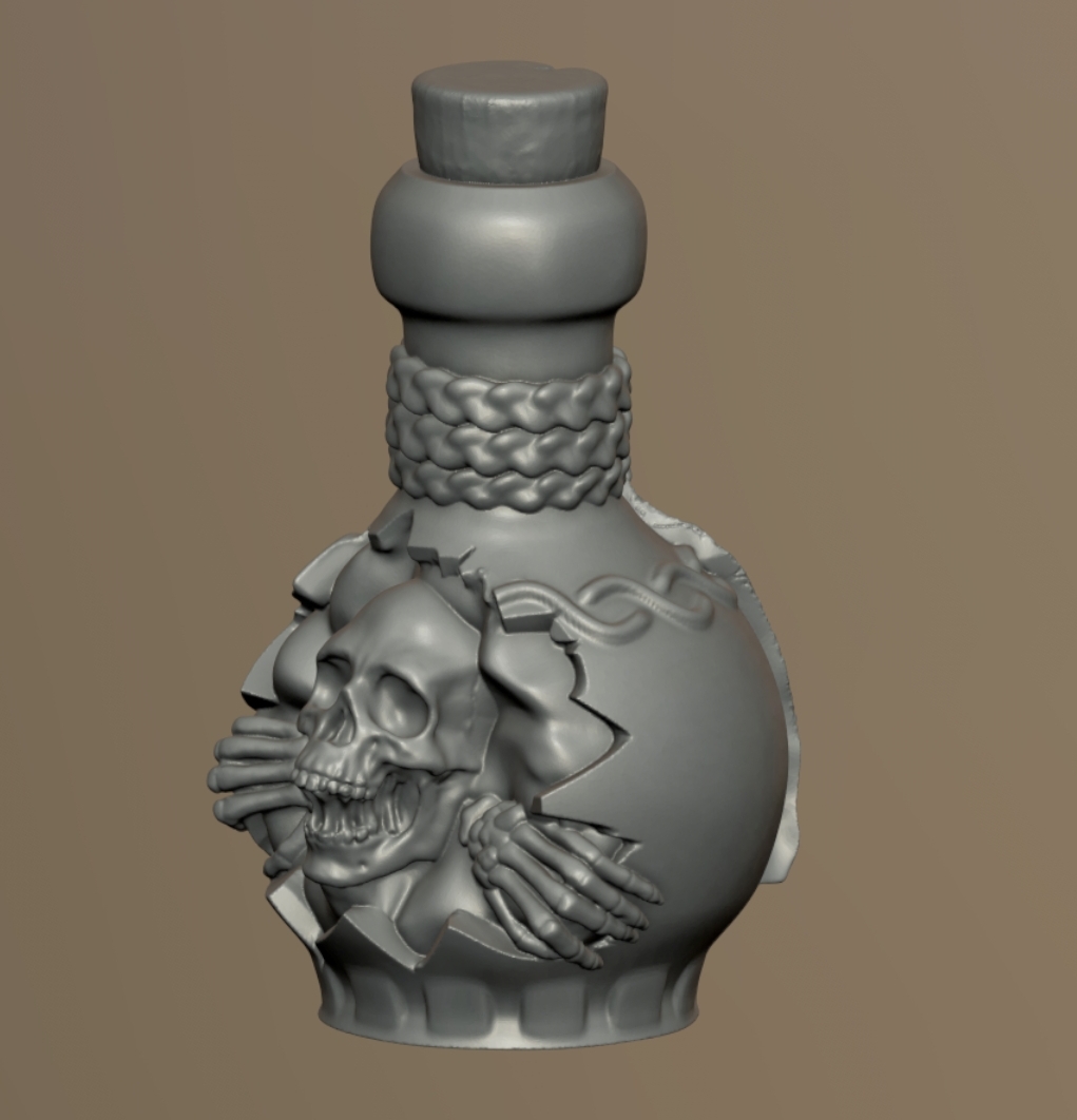STL file Evil bottle (candle) 🍾 ・3D printable model to download・Cults