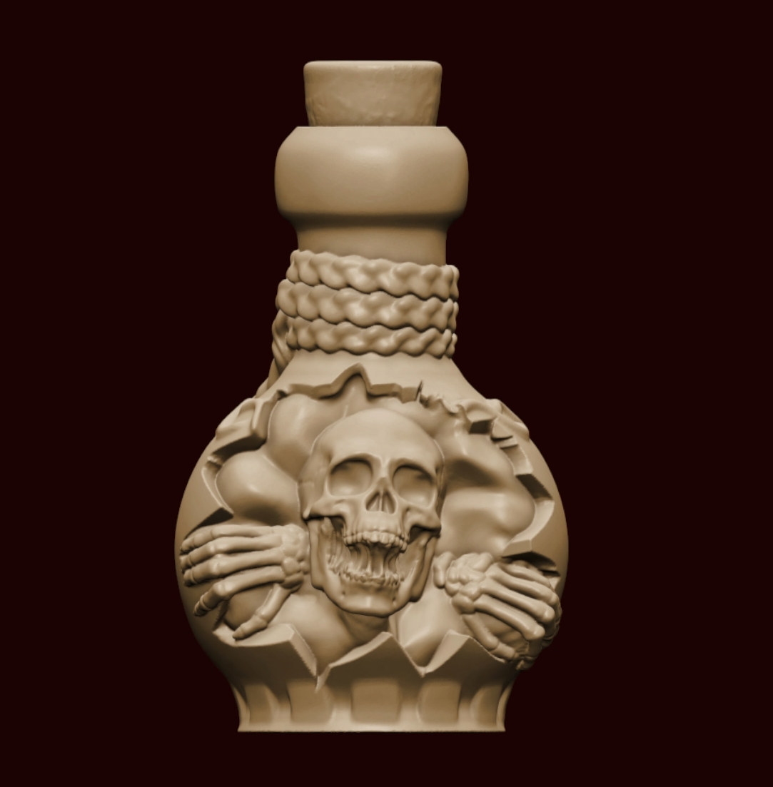 STL file Evil bottle (candle) 🍾 ・3D printable model to download・Cults