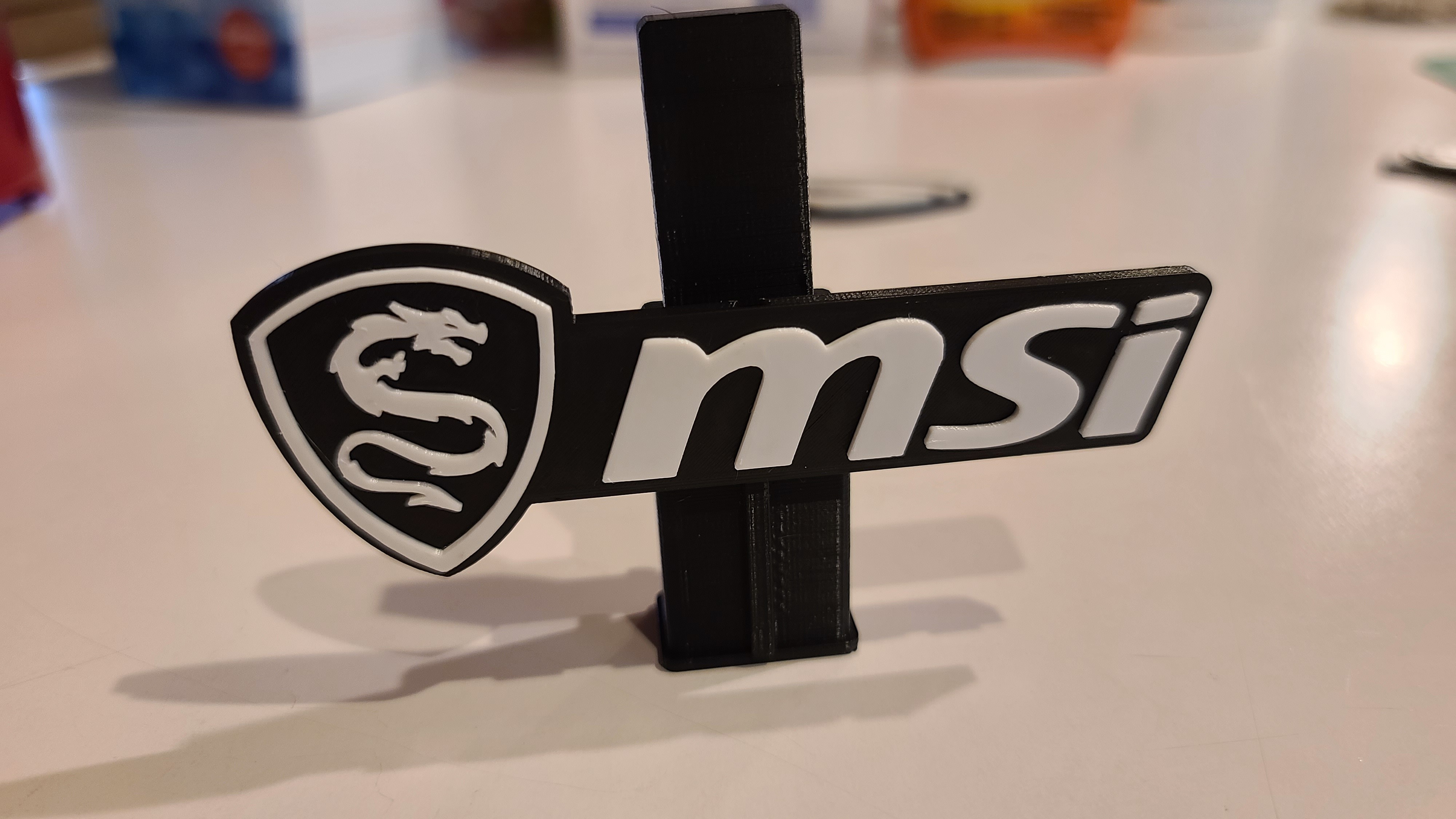STL file Anti-Sag GPU Support Riser with Custom 3D Printed Badges ...