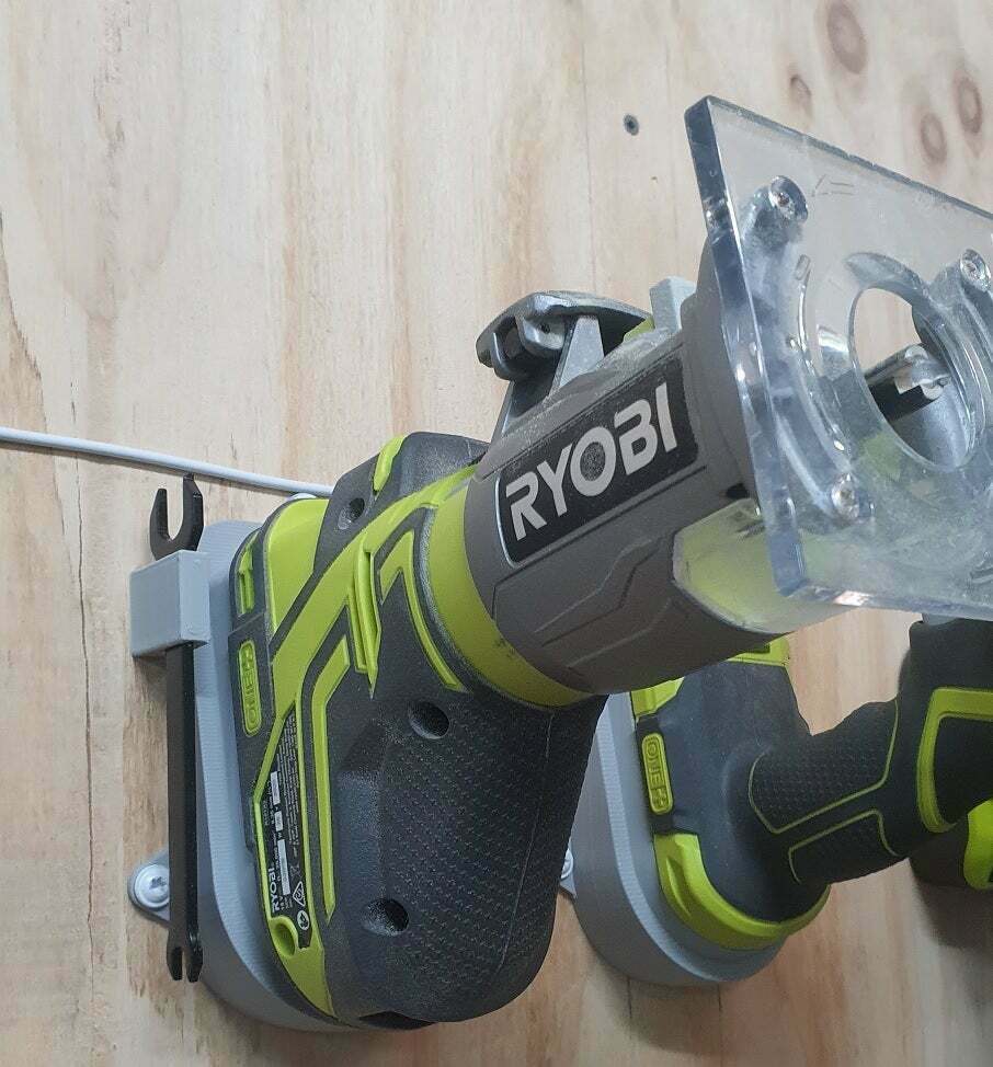 🧞‍♂️ Ryobi One+ 18v cordless trim router wall mount + spanner holder ...