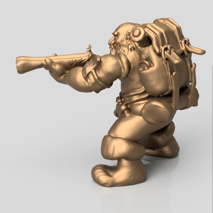 🏹 Fantasy Dwarf Hunter・ STL File for ・Cults