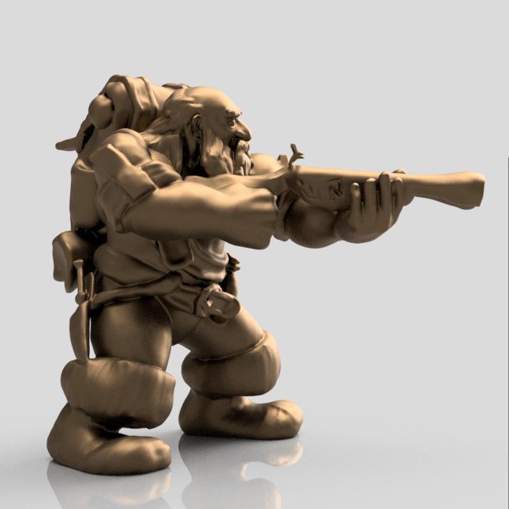 🏹 Fantasy Dwarf Hunter・ STL File for ・Cults