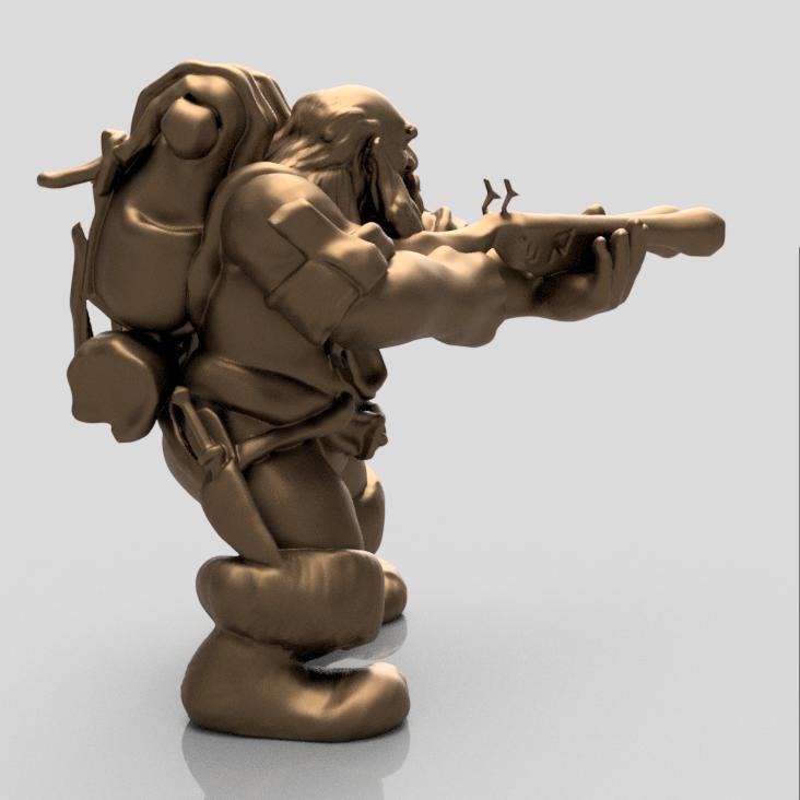 🏹 Fantasy Dwarf Hunter・ STL File for ・Cults