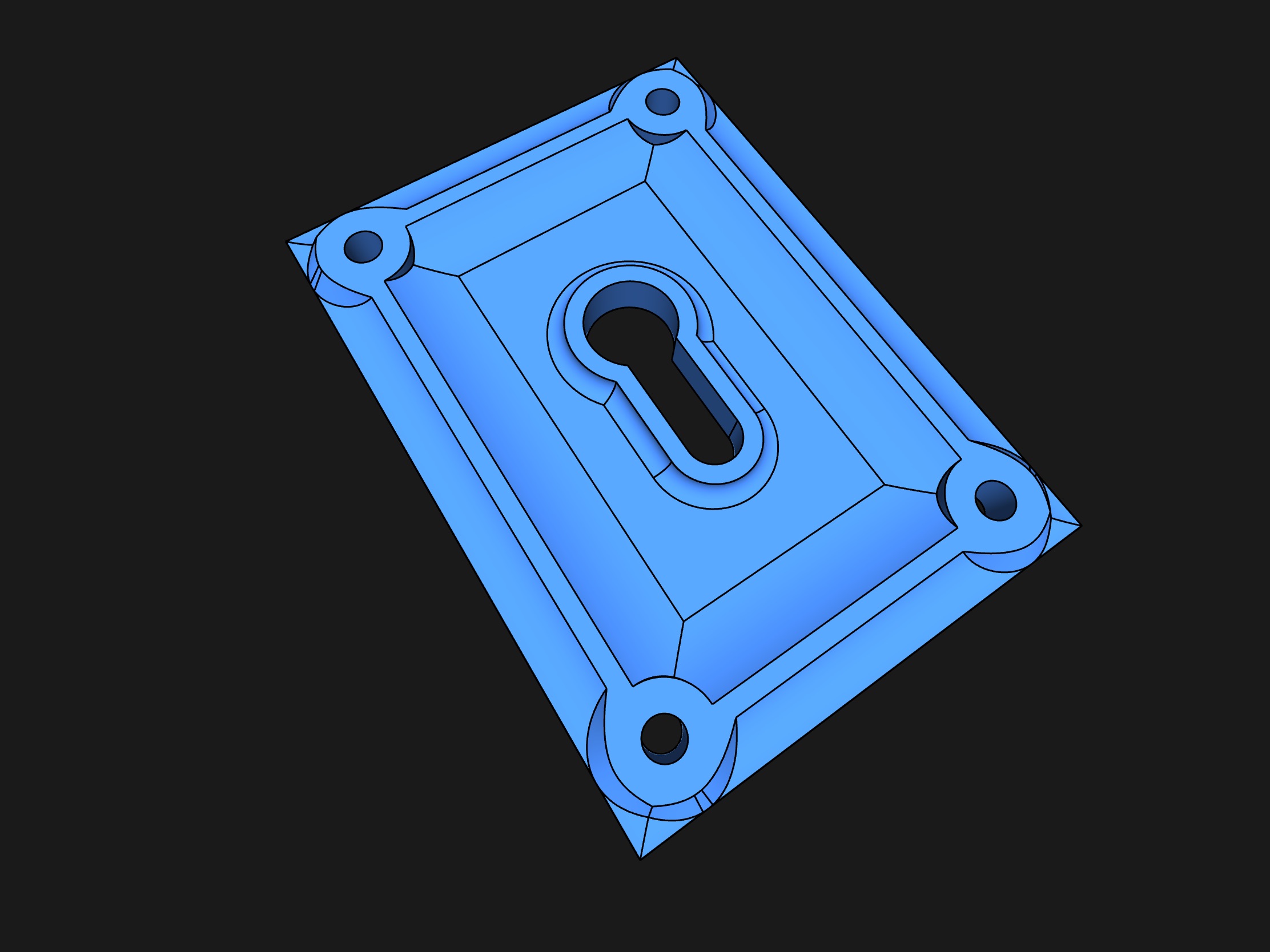 STL file Square decorative lock 🟪 ・3D print design to download・Cults