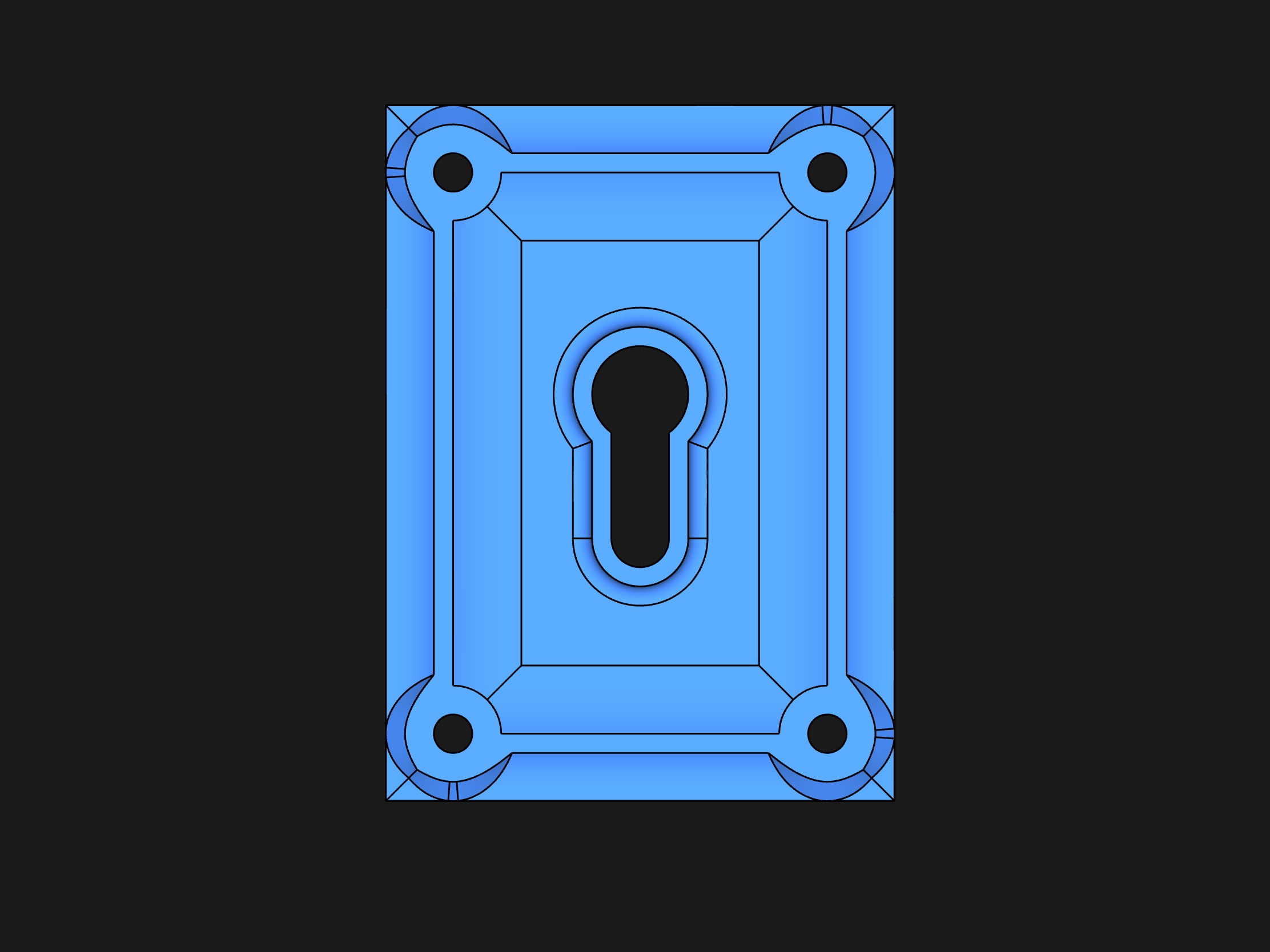 STL file Square decorative lock 🟪 ・3D print design to download・Cults