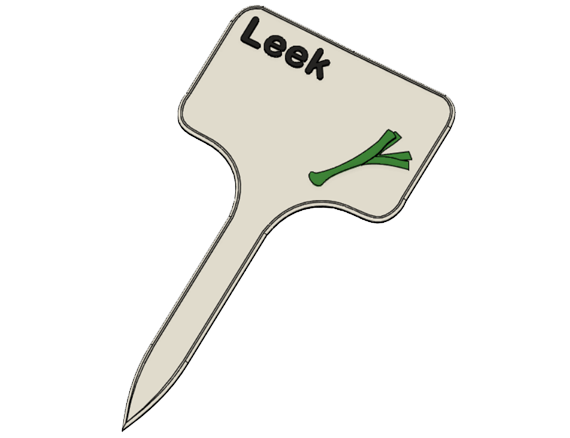 STL file Leek Signs / Labels for garden 🏷️・Model to download and 3D ...