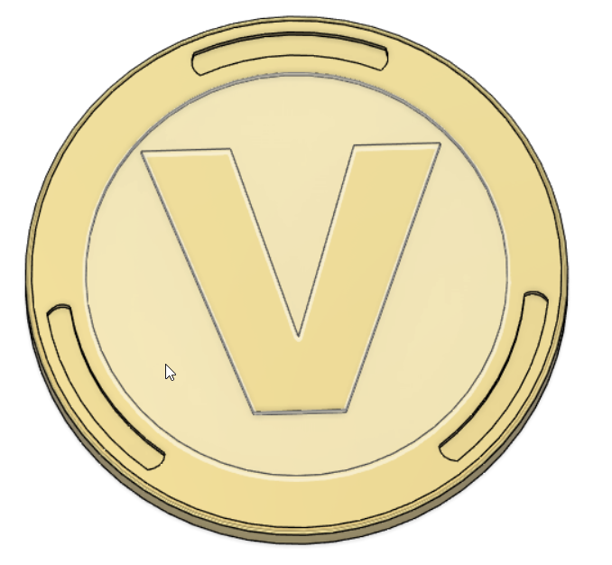 💶 VBuck Euro Fortnite coin・ STL File for ・Cults