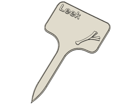 STL file Leek Signs / Labels for garden 🏷️・Model to download and 3D ...