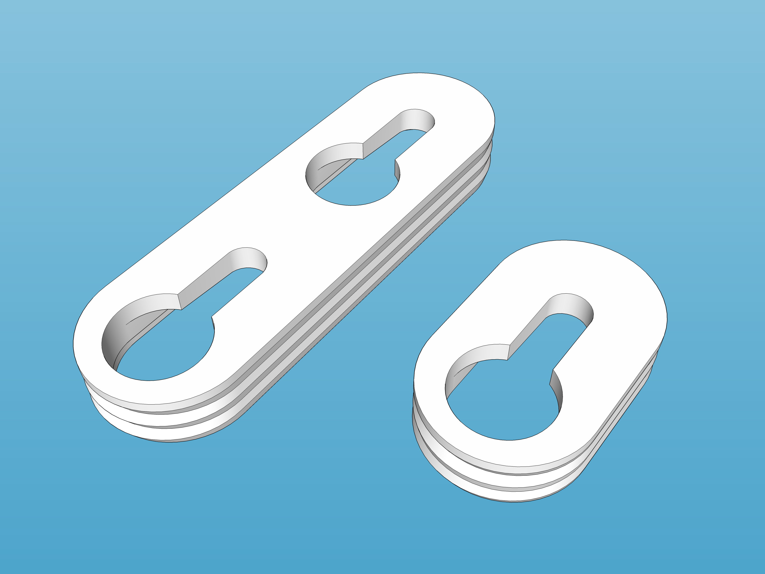 👽 Keyhole Hanger (Single & Double)・Free STL File for ・Cults