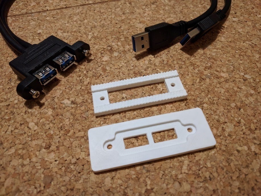 STL-Datei Dual USB Plate / Panel Mount 💾 kostenlos・Modell für 3D-Druck ...