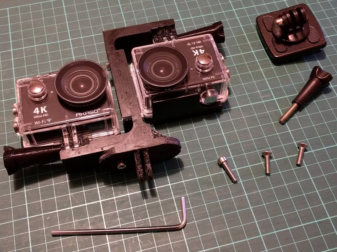 Free STL file 3D Camera Rig for Action Cameras / EK7000 / GoPro 📷 ・3D ...