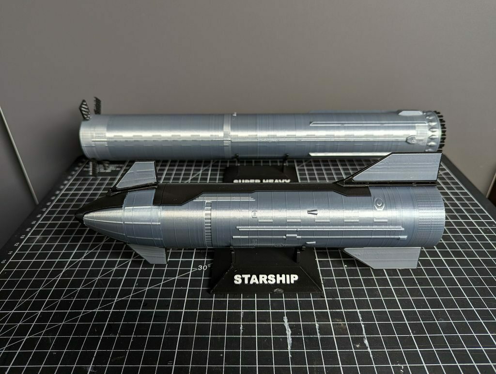 🚀 HORIZONTAL STAND FOR STARSHIP S24/B7・Free STL File for 3D printing・Cults