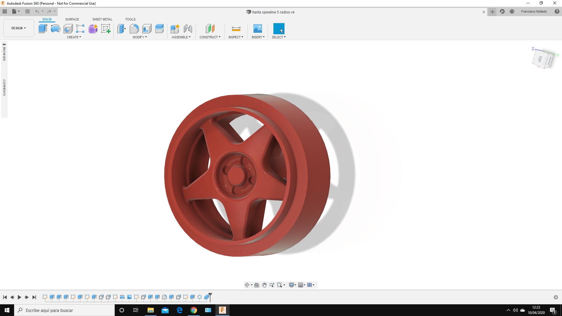 STL file Scalextric - Speedline 5-spoke rim 🚗 ・3D printer design to ...