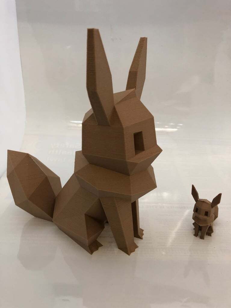 3D printed Low-Poly Eevee・Cults
