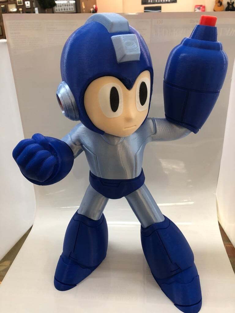 3D printed Mega Man! Each Color is a Separate STL!・Cults