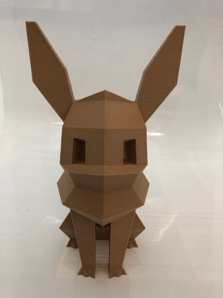 3D printed Low-Poly Eevee・Cults