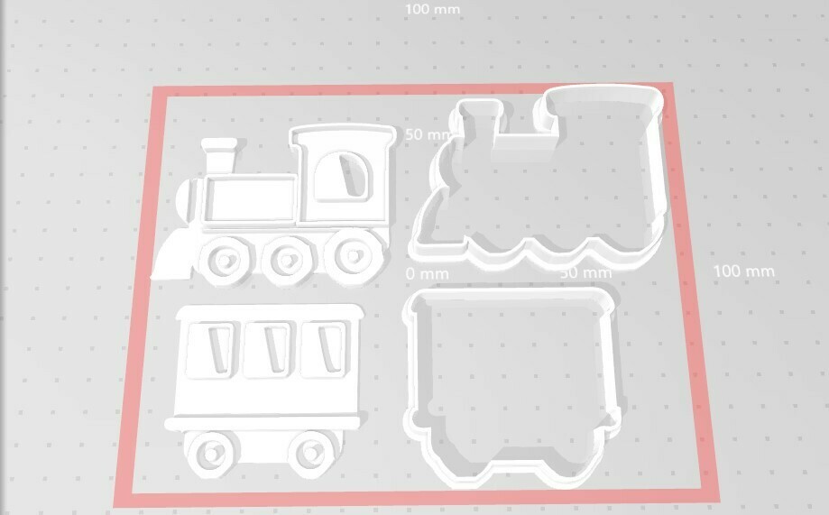🚆 Train cookie cutter・Free STL File for ・Cults