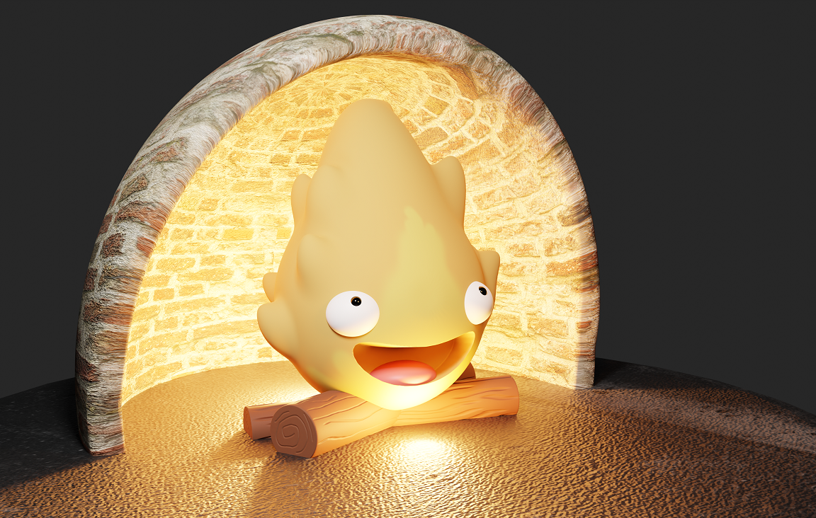 STL file Calcifer with lamp adaptor and extra updated mini figure 🔦 ...