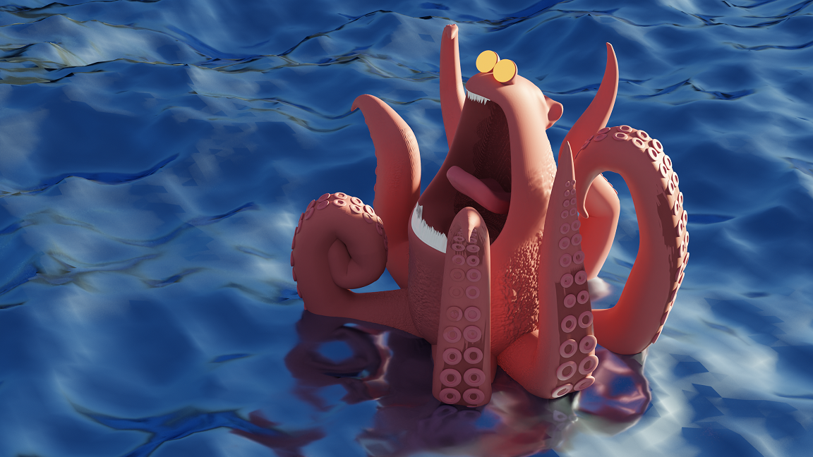🪞 Kraken cartoon・ 3D File for ・Cults