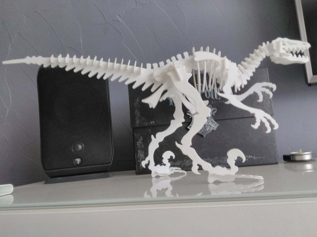 3D printed Velociraptor 3D puzzle, Dino・Cults
