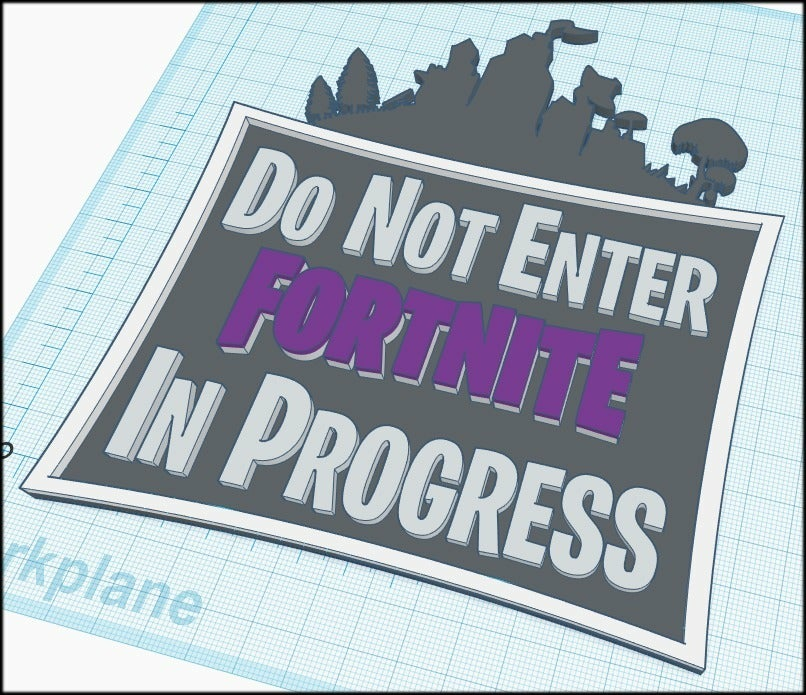 🚪 Fortnite Door Sign・Free STL File for ・Cults