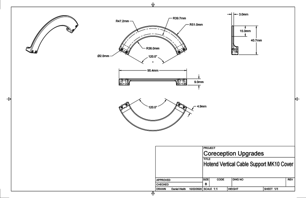 Free STL file Hotend Cable Vertical Support Coreception, Elf ...