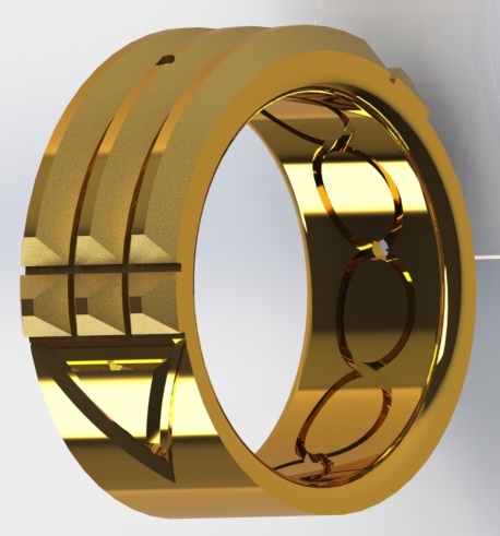 💍 Original atlantis ring - golden ratio・ STL File for ・Cults