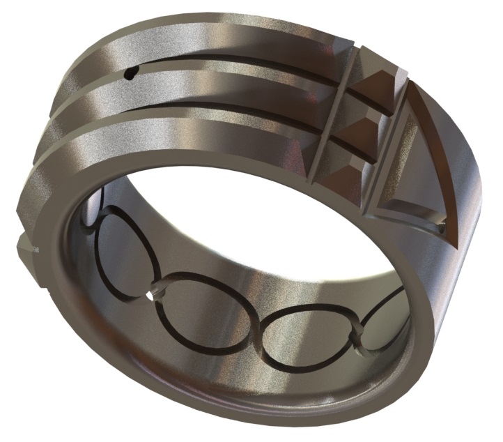 💍 Original atlantis ring - golden ratio・ STL File for ・Cults