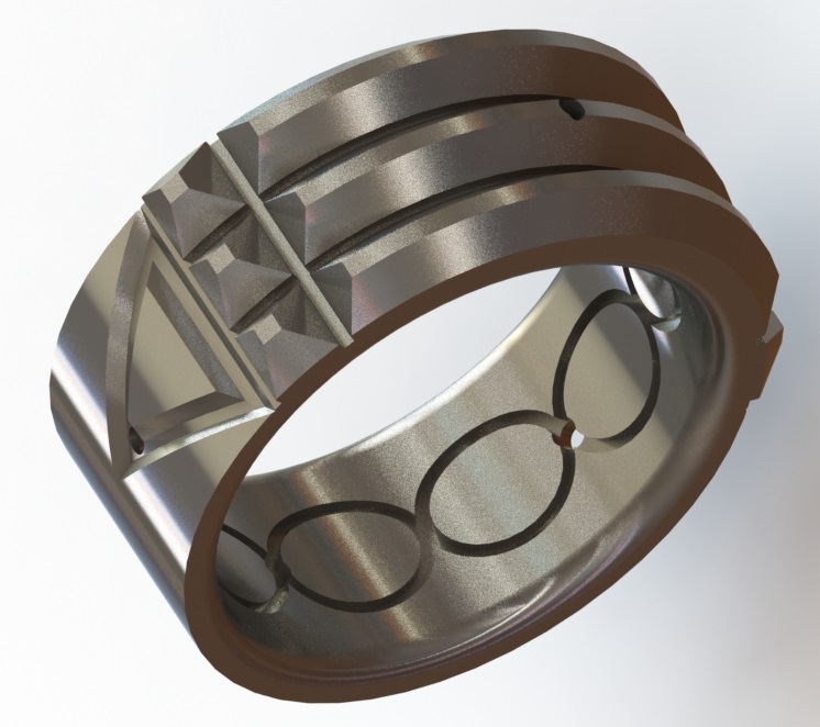 💍 Original atlantis ring - golden ratio・ STL File for ・Cults