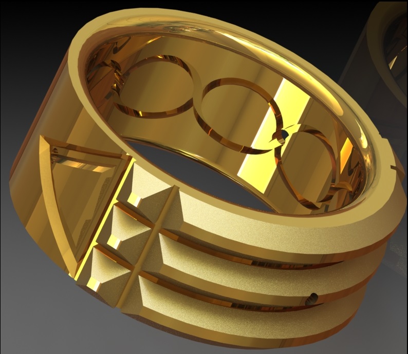 💍 Original atlantis ring - golden ratio・ STL File for ・Cults