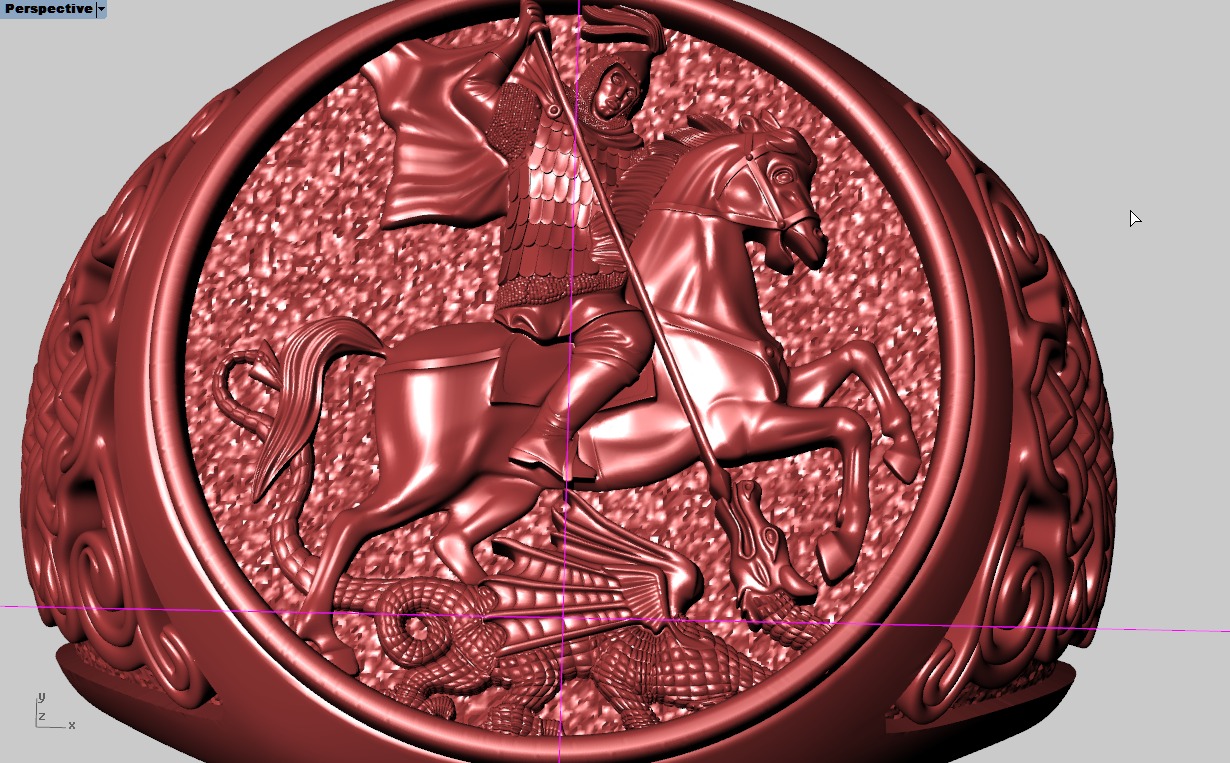 STL file RING SAINT GEORGE ANEL SÃO JORGE 💍 ・3D printable design to ...