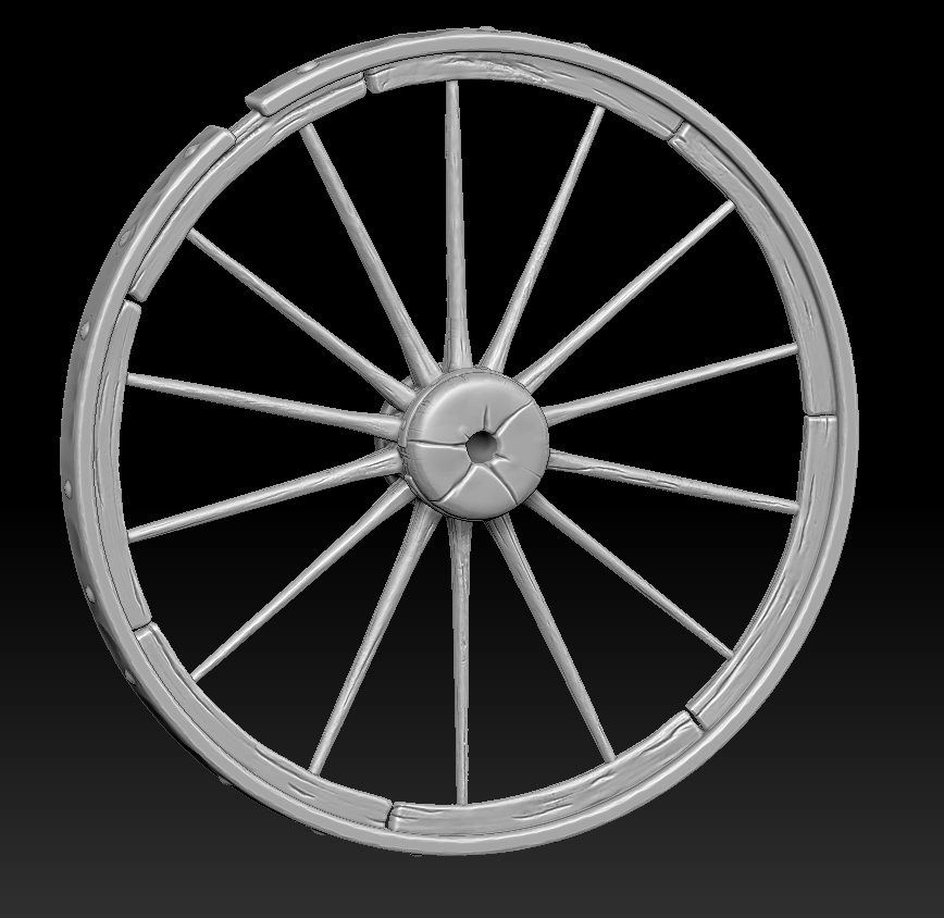 🪵 Wooden wheel・Free STL File for ・Cults