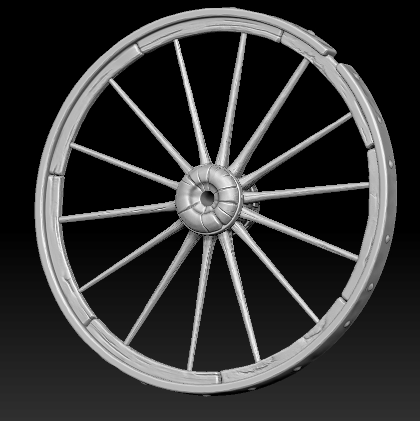 🪵 Wooden wheel・Free STL File for ・Cults