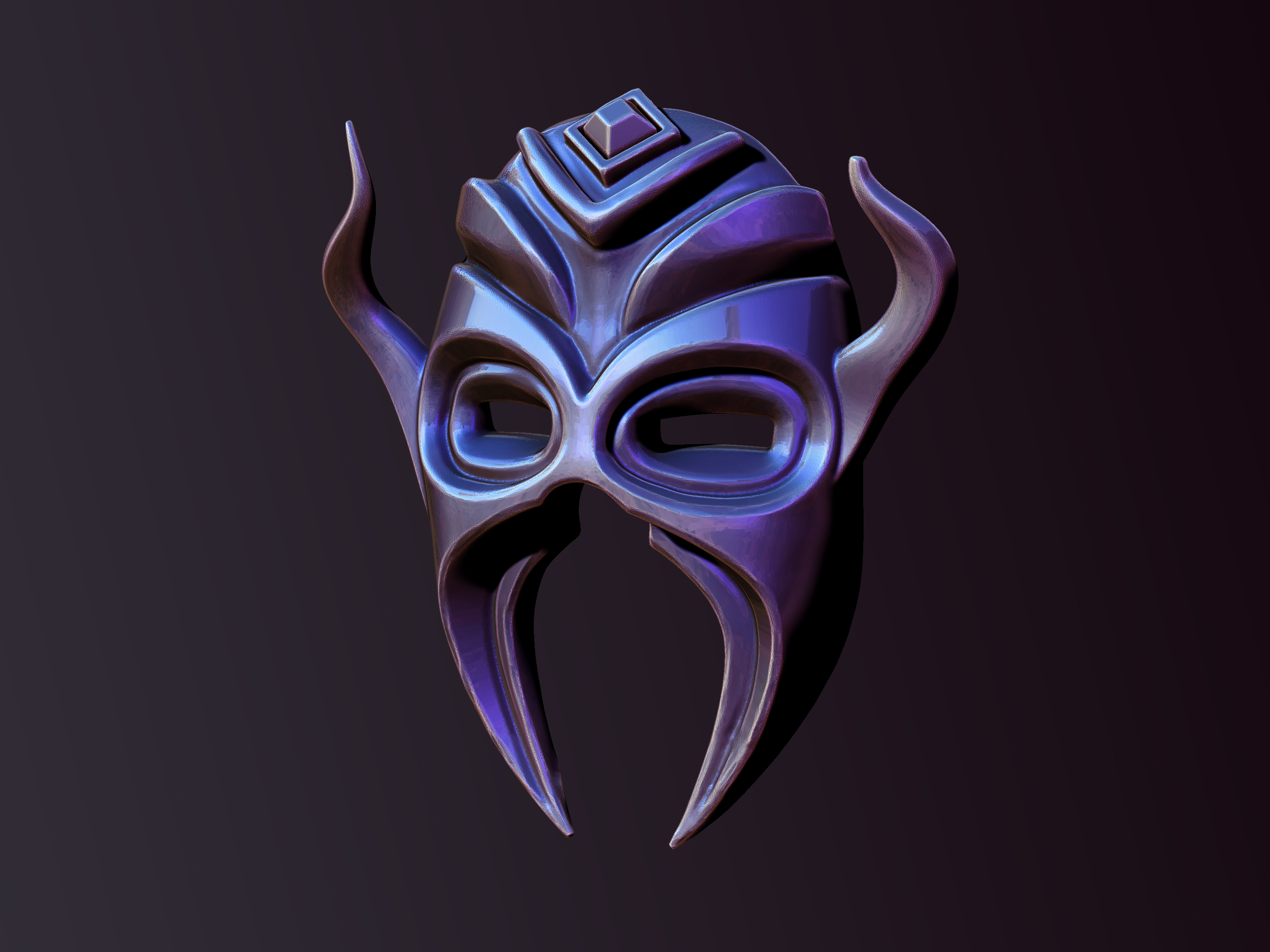 Free STL file Horned mask 🪄 ・3D printer design to download・Cults