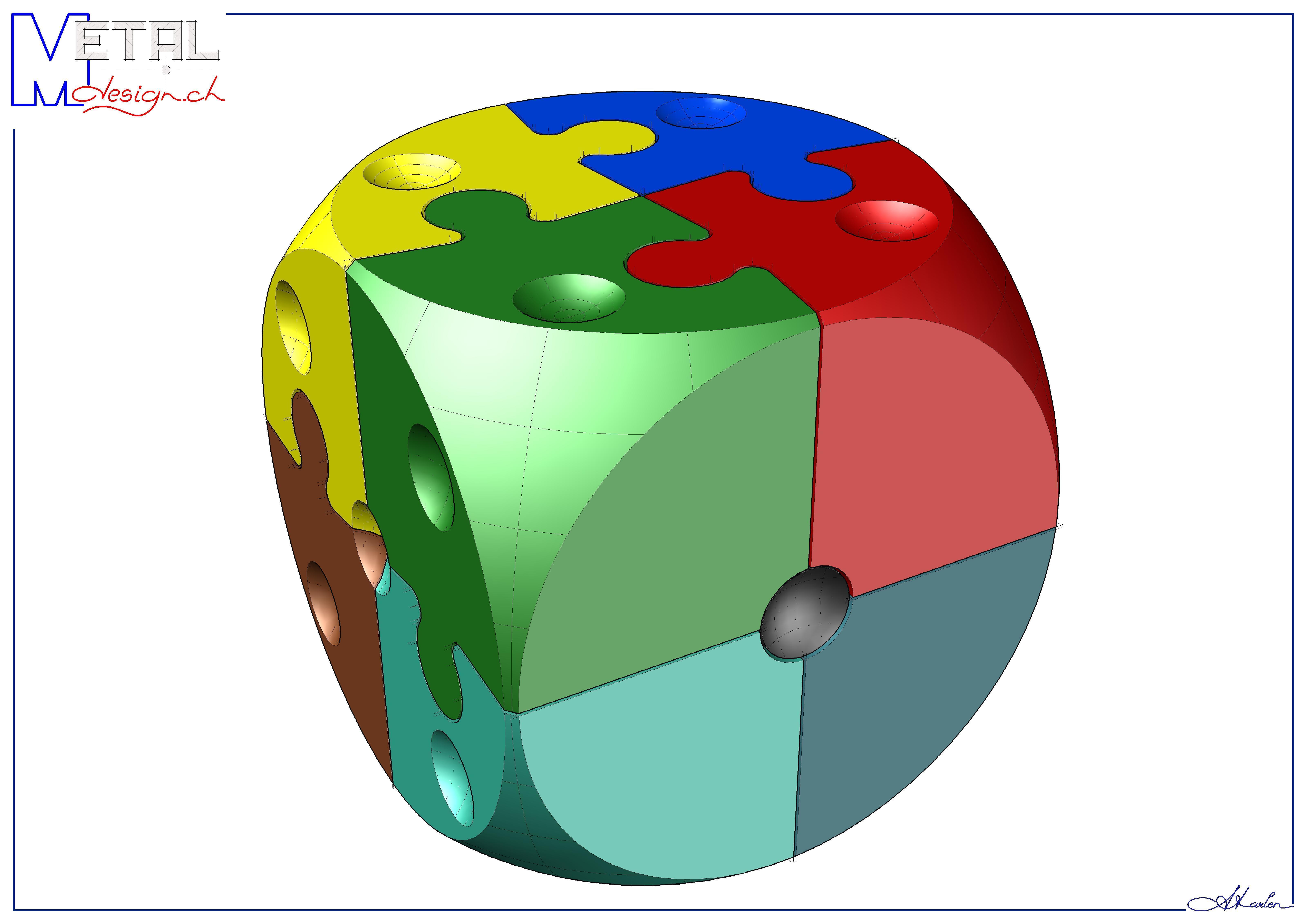 Free STL file Puzzle dé 🧩・Template to download and 3D print・Cults