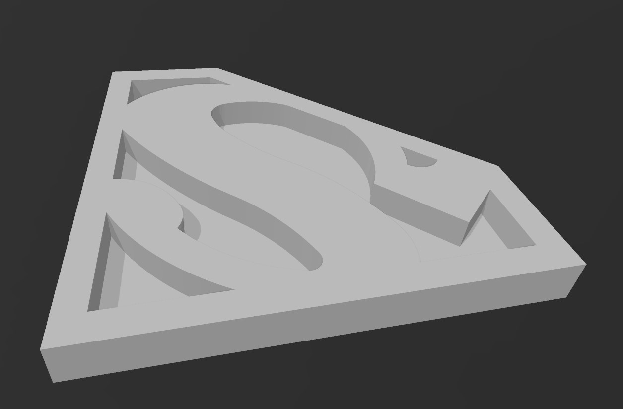 Free 3D file Superman Logo 🦸‍♂️ ・3D print design to download・Cults