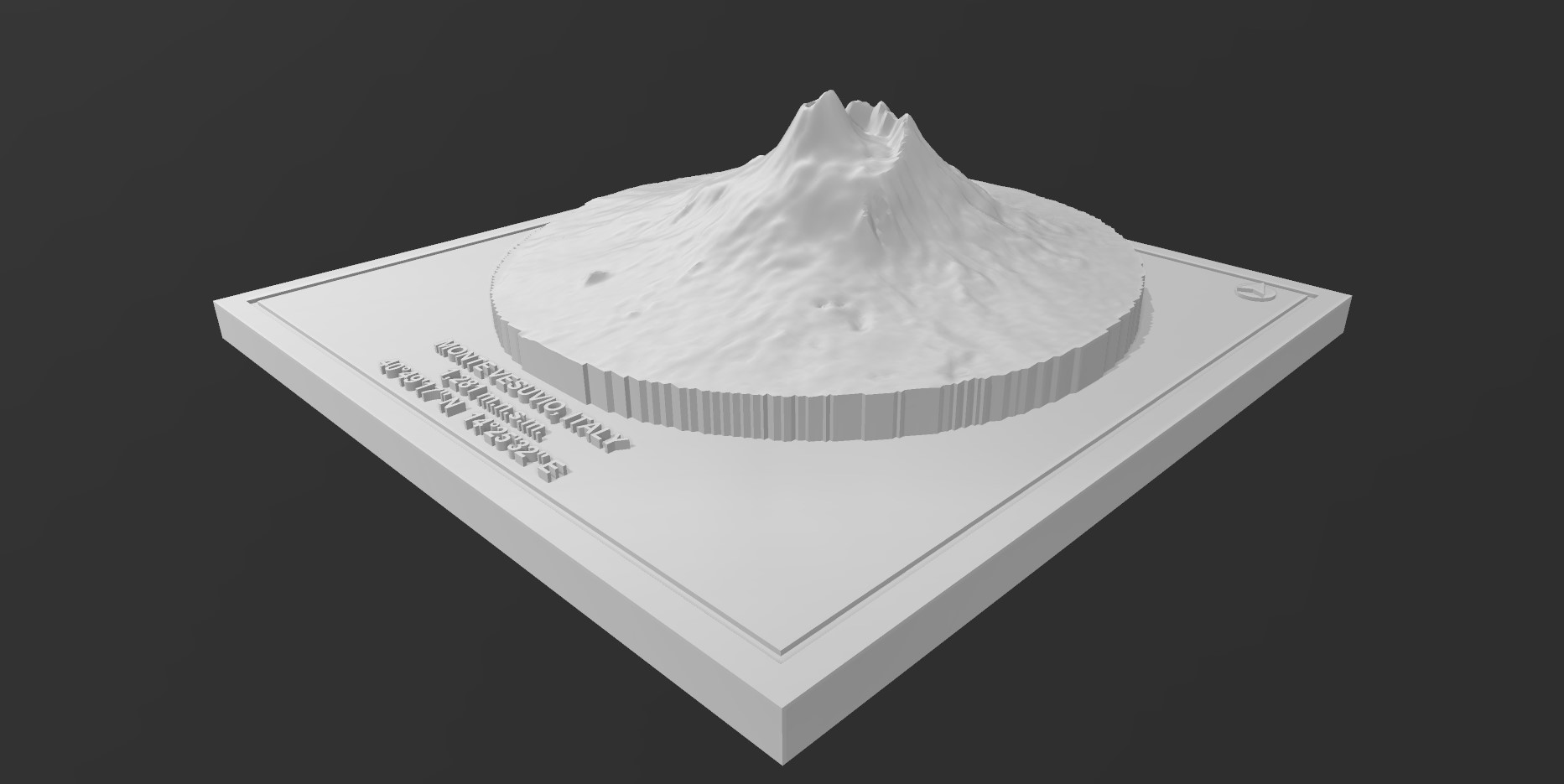 STL file PLATE FOR PLUMAS - Mount Vesuvius - Italy - Volcanoes of the ...