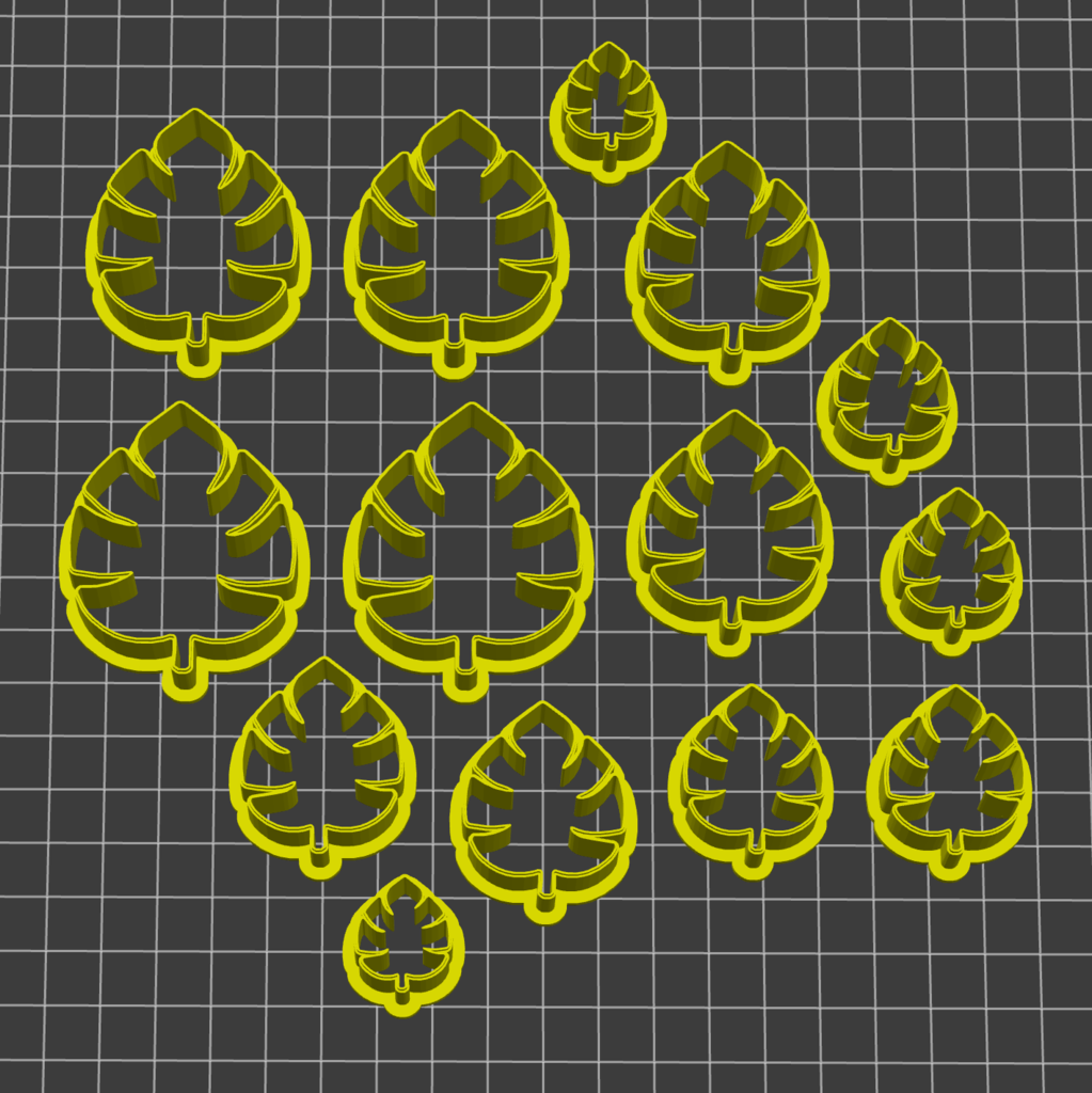 🍹 Tropical leaf cutter set・Free STL File for ・Cults