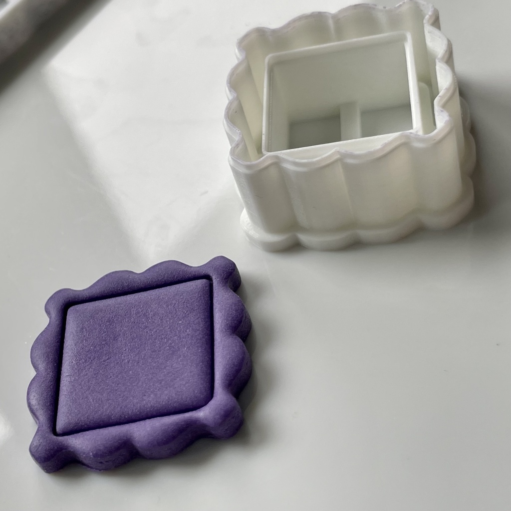 🖼️ Fancy frame cutter set - made for polymer clay・Free 3D File for ・Cults