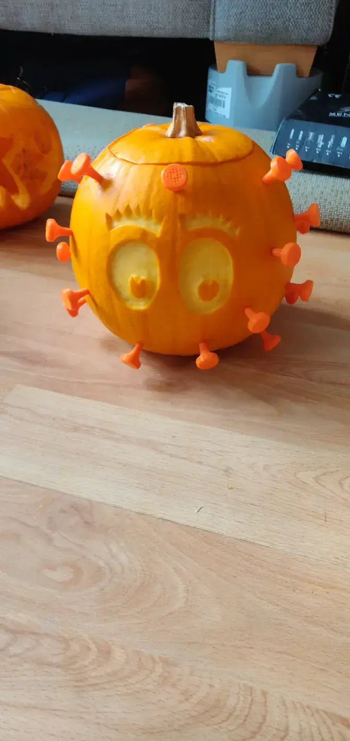 Free 3D file Covid pumpkin spike 😷 ・3D printer design to download・Cults