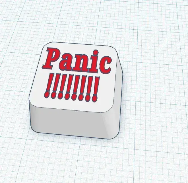 Free 3D file Panic/Don't Panic Key caps 🔑 ・3D printing idea to download ...