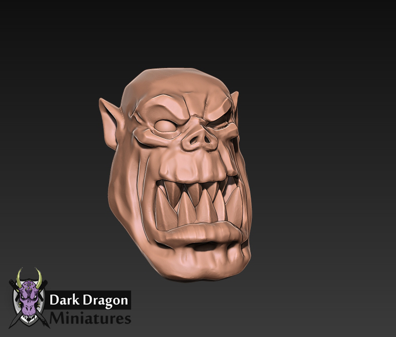 3D file Orc Heads 10x for kitbashing miniatures (wargaming, mini, Dnd ...