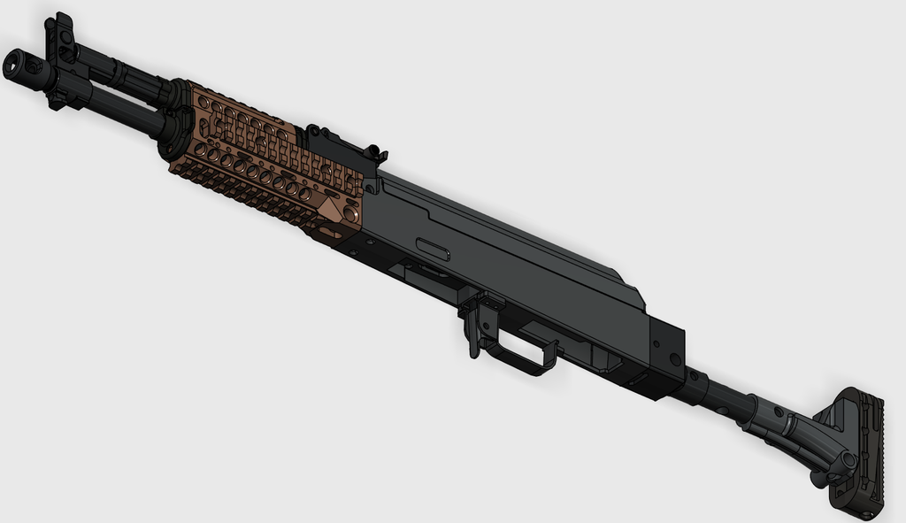 免费 STL 文件 AK105 RAIL 7 INCH 🔫 ・可下载 3D 打印对象・Cults