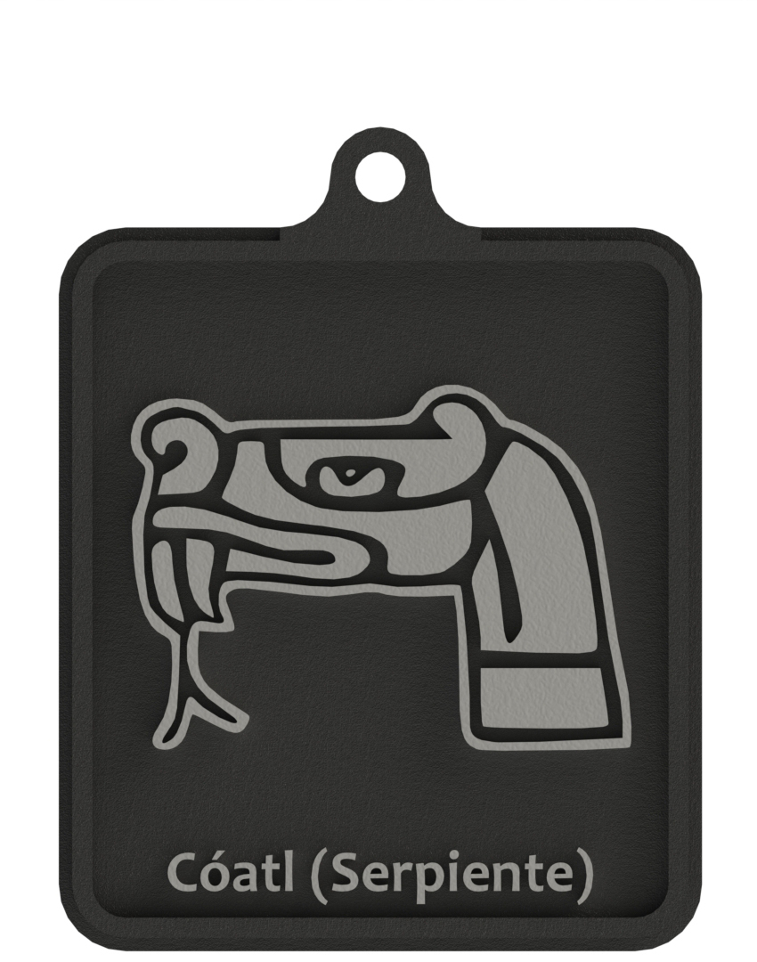 STL 文件 Key ring of the Aztec symbol Cóatl (Serpent) 🔑 ・可下载 3D 打印模型・Cults
