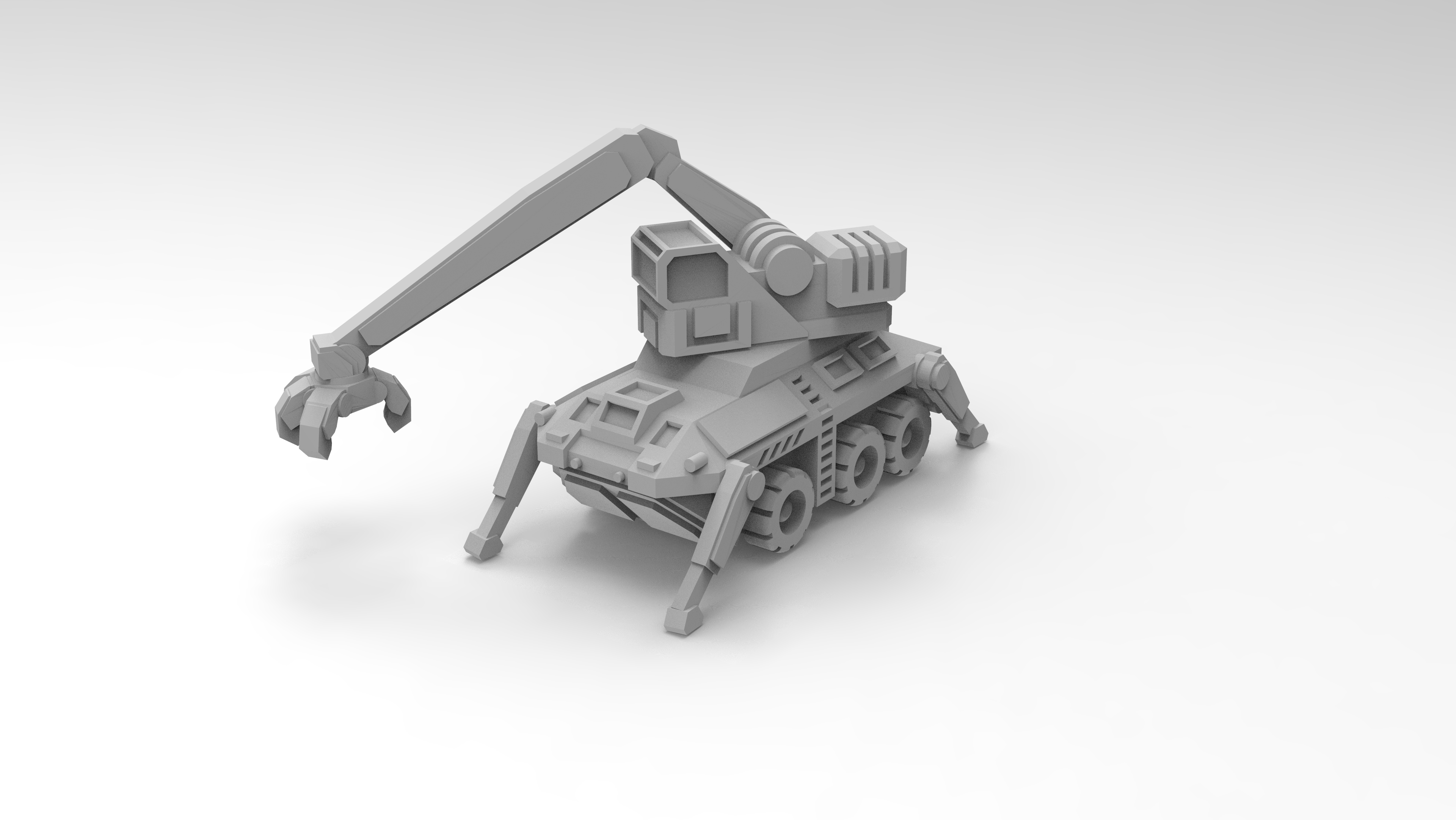 🏗️ 6mm Mini Combat Engineering Vehicle・Free STL File for ・Cults